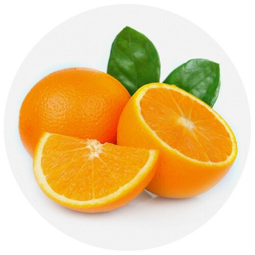 Доска разделочная "Апельсин", круглая, стеклянная, диаметр: 20 см