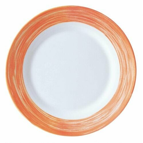 Набор тарелок диаметр 235 мм оранжевый край Браш