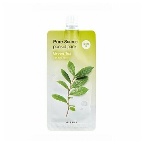 MISSHA Увлажняющая маска для лица Pure Source Pocket Pack Green Tea, 10 мл