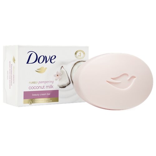 Dove Крем-мыло кусковое Кокосовое молочко и лепестки жасмина кокос, 100 г