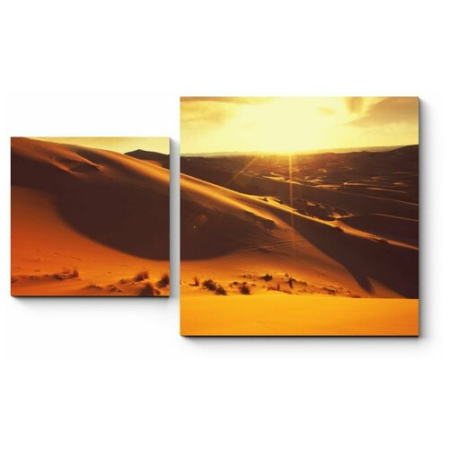 Модульная картина Закат в пустыне 100x60
