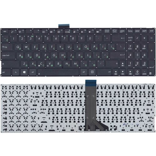 Клавиатура для ноутбука Asus X555L X553 черная (плоский ENTER)