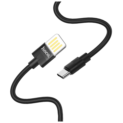 Кабель USB - микро USB HOCO U55 Outstanding, 1.2м, круглый, 2.4A, ткань, цвет чёрный