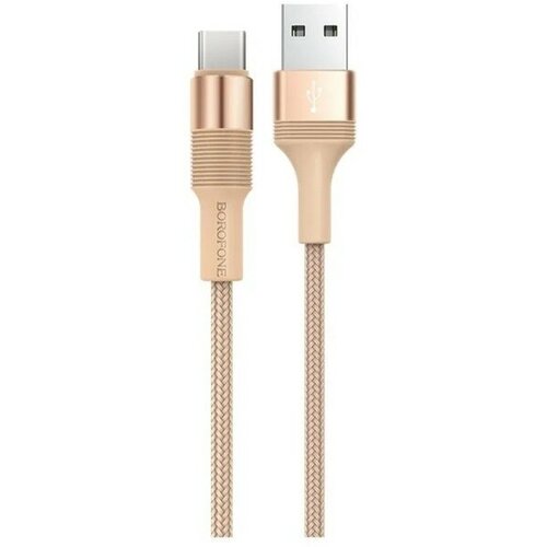 Кабель Borofone BX21, Type-C - USB, 3 А, 1 м, тканевая оплётка, красный 9088756