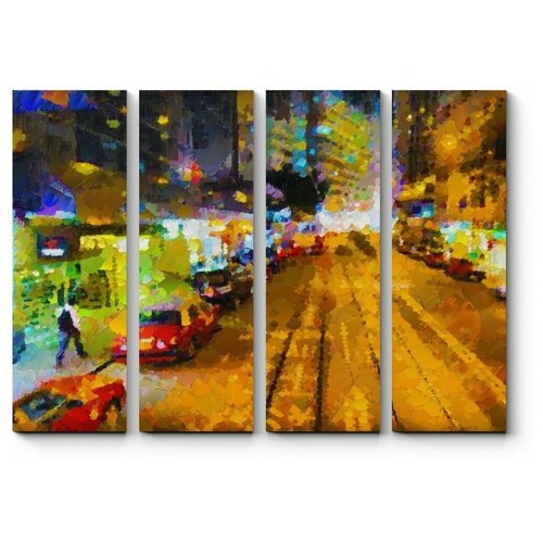 Модульная картина На улицах Гонконга 60x45