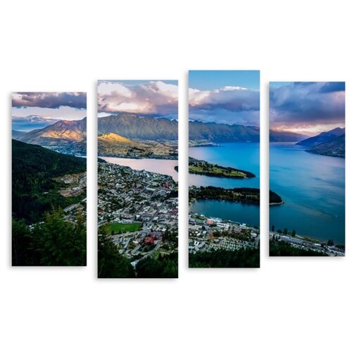 Модульная картина на холсте "Новая Зеландия" 120x82 см