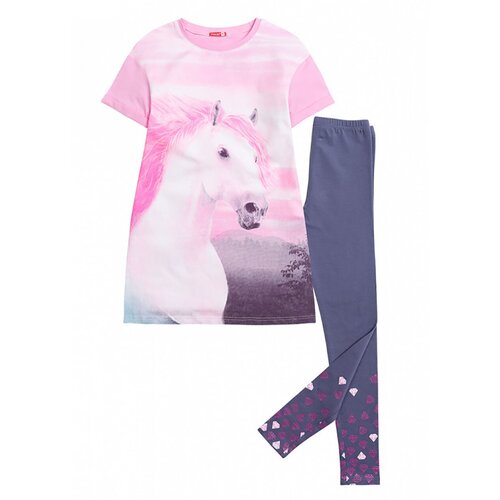 Комплект одежды Pelican, размер 6, розовый, серый