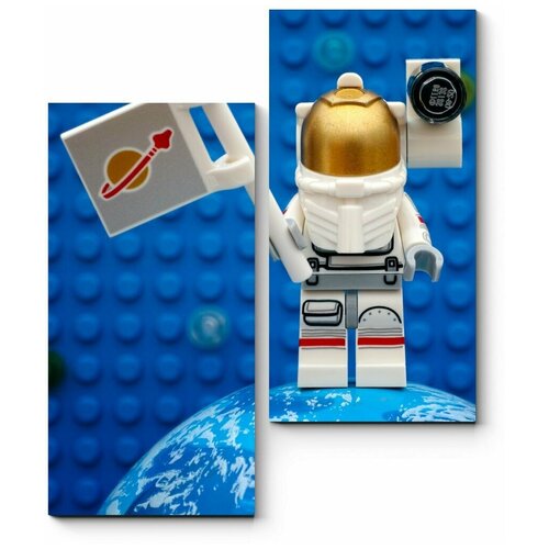 Модульная картина Лего-космонавт 70x88