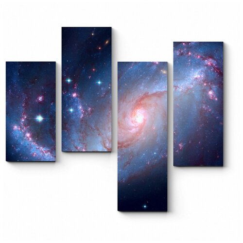 Модульная картина Спираль галактик 74x69