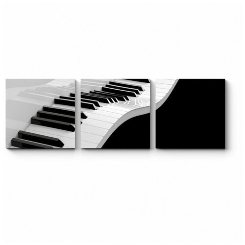 Модульная картина Черно-белая симфония 90x30