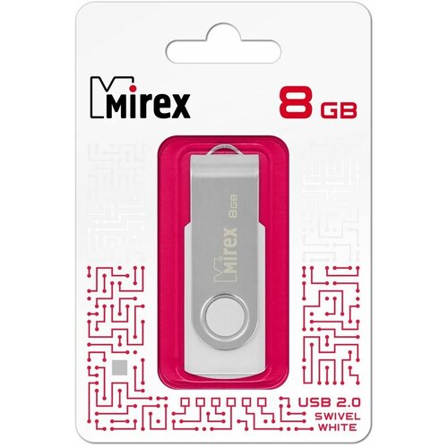 Флешка USB Flash Drive MIREX SWIVEL WHITE 8GB