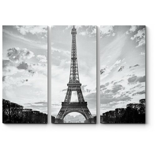 Модульная картина Черно-белый Париж 80x57