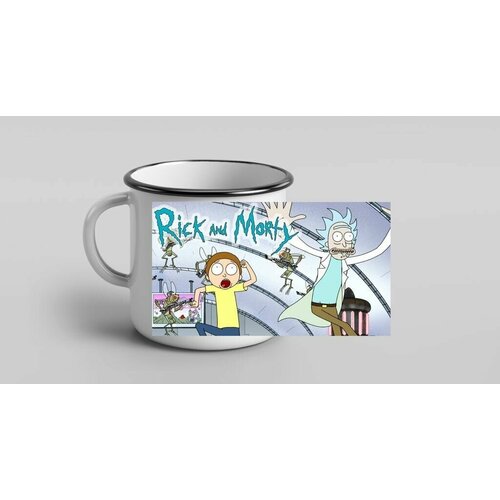 Кружка металлическая эмалированная Рик и Морти, Rick and Morty №13
