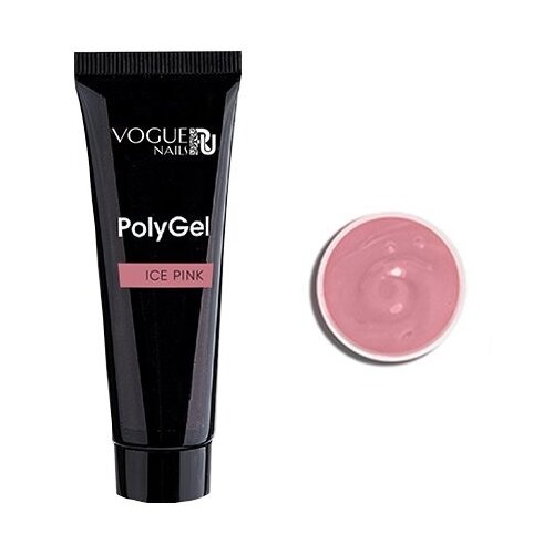 Vogue Nails акригель PolyGel камуфлирующий для моделирования, 60 мл, ice pink