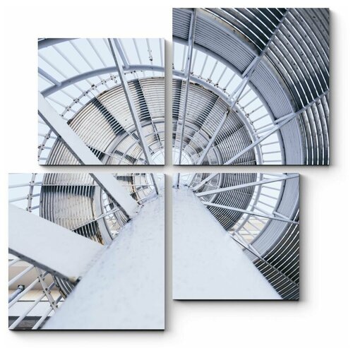 Модульная картина Стальная спиральная лестница180x180