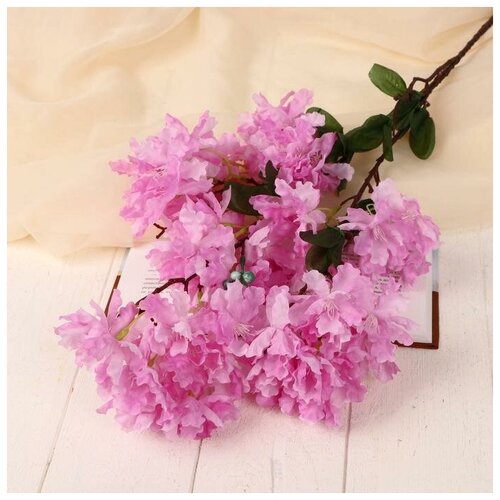 Цветы искусственные "Фиалка на ветке" 5х80 см, розовый