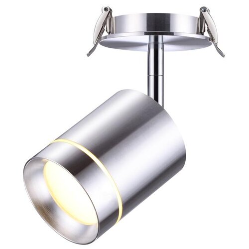 Светильник Novotech Arum 357689, LED, 9 Вт, 3000, теплый белый, цвет арматуры: хром, цвет плафона: серый