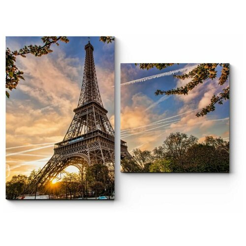 Модульная картина Цветущий Париж 160x120
