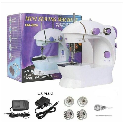 Мини электрическая швейная машина для дома, многофункциональная машинка "Mini sewing machine SM-202A"