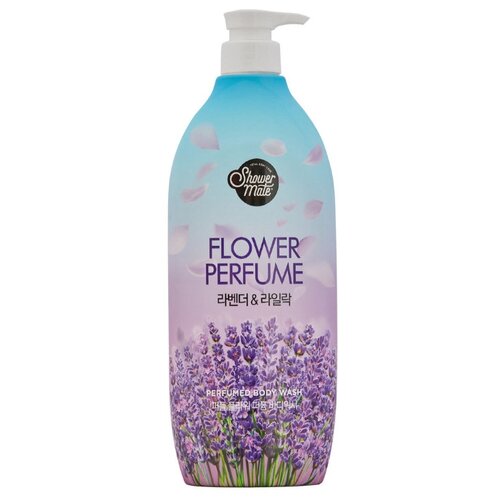 Парфюмированный гель для душа лаванда Kerasys Shower Mate Flower Perfume Body Wash Lavender 900 мл