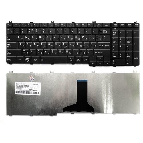 Клавиатура Toshiba Satellite C650, C660, L650, L670, L750 черная