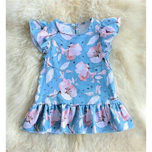 Платье Barosha Kids, размер 116, розовый, голубой