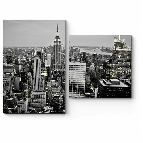 Модульная картина Нью-Йорк в серых тонах150x113