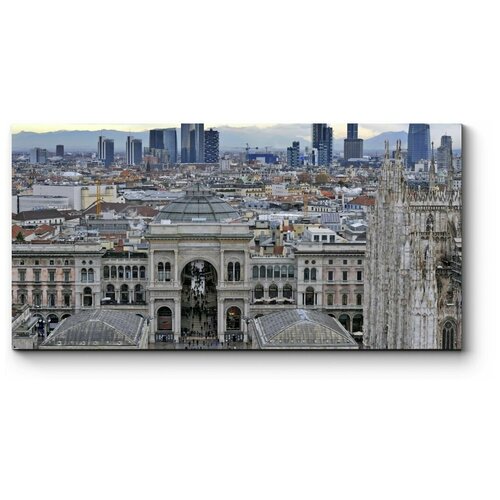 Модульная картина Панорама потрясающего Милана 110x55