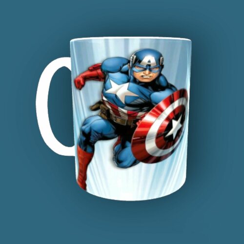 Кружка с принтом " Капитан Америка. Марвел( Marvel)" 330мл