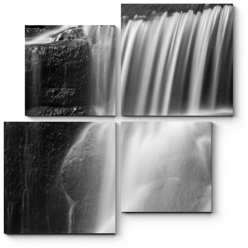 Модульная картина Монохромный водопад160x160