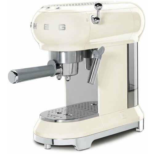 Кофеварка  рожковая Smeg ECF01, кремовый