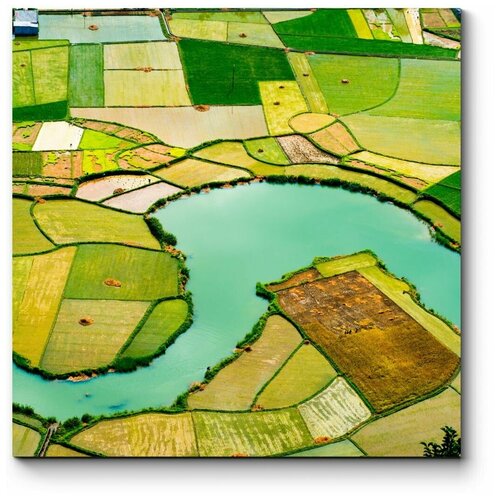 Модульная картина Рисовые поля Вьетнама 140x140