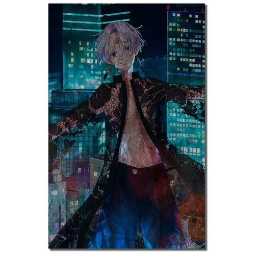 Картина интерьерная на рельефной доске, рисунок аниме Токийские мстители - 6689 В