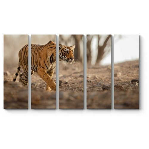 Модульная картина Тигр на охоте190x114