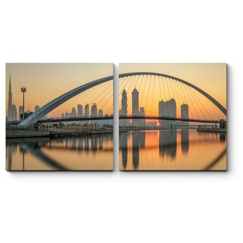 Модульная картина Панорама Дубая 60x30
