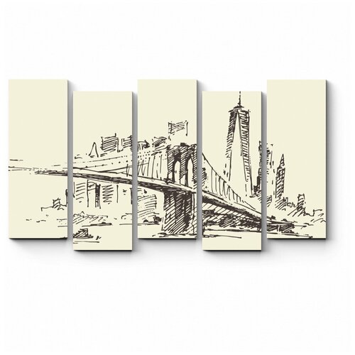Модульная картина Мост, Манхэттен, Нью Йорк 210x121