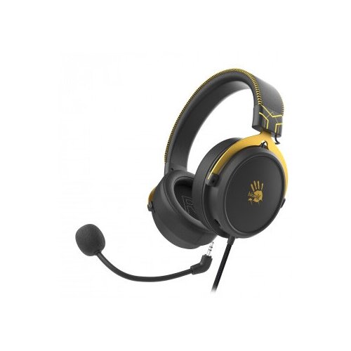 Наушники с микрофоном A4Tech Bloody M590i Sports желтый/серый 1м мониторные USB оголовье (M590I SPORTS LIME)