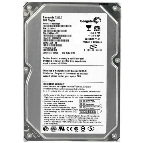 Жесткий диск Seagate 9W2844 200Gb 7200 IDE 3.5" HDD