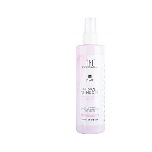 TNL Professional спрей-кондиционер Miracle Shine 2 in 1 двухфазный для легкого расчесывания и блеска волос, 250 мл