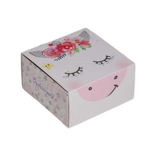 Коробка подарочная Дарите счастье Единорожка, 15х8х15 см, розовый