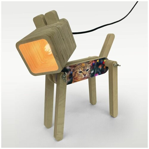 Настольная лампа светильник Собака праздники кот, год кролика, зима - 1360