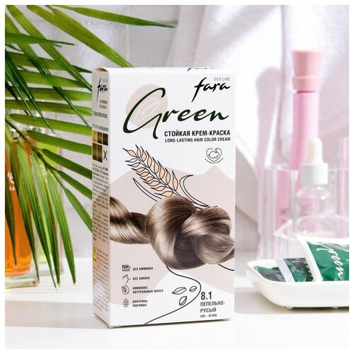 Fara Краска для волос FARA Eco Line Green 8.1 пепельно-русый, 125 г