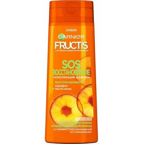 Garnier Fructis Шампунь для волос SOS Восстановление, 400 мл, 6 упаковок