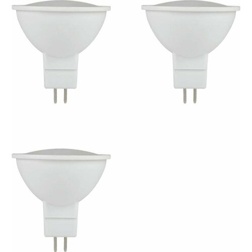Светодиодная лампа IEK ECO 5W эквивалент 40W 4000K 450Лм GU5.3 для спотов MR16 (комплект из 3 шт)