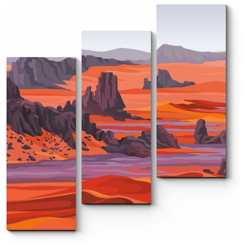 Модульная картина Огненная пустыня 90x96