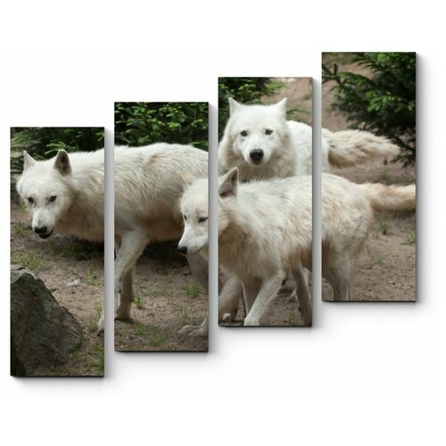 Модульная картина Полярные волки 150x129