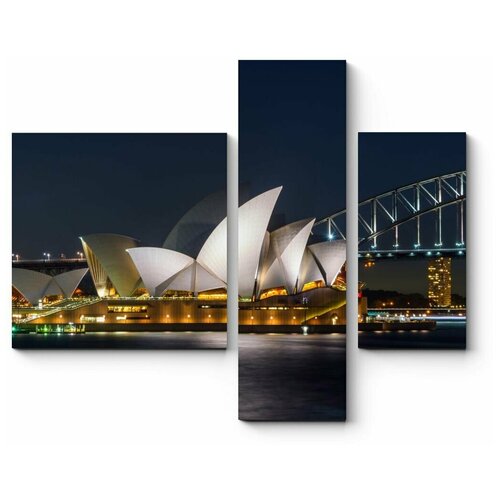 Модульная картина Огни ночного Сиднея120x99