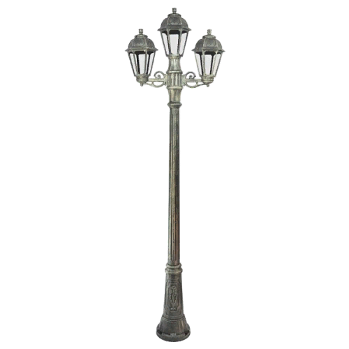 Fumagalli Светильник уличный Gigi Bisso/Saba K22.156.S21.BXF1R, E27, 180 Вт, лампы: 3 шт., цвет арматуры: бронзовый, цвет плафона бесцветный