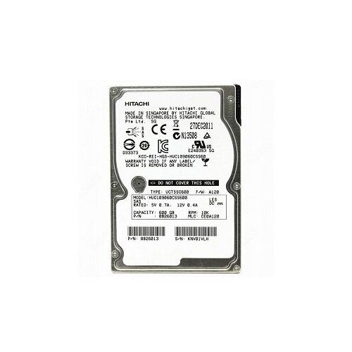 Жесткий диск HDD 2.5" 600Gb, SAS, HGST, 10000rpm, 64Mb, Ultrastar C10K900 (HUC109060CSS600)