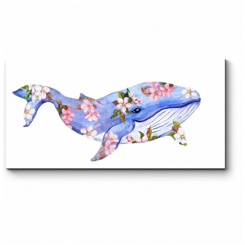 Модульная картина Весенний кит 130x65